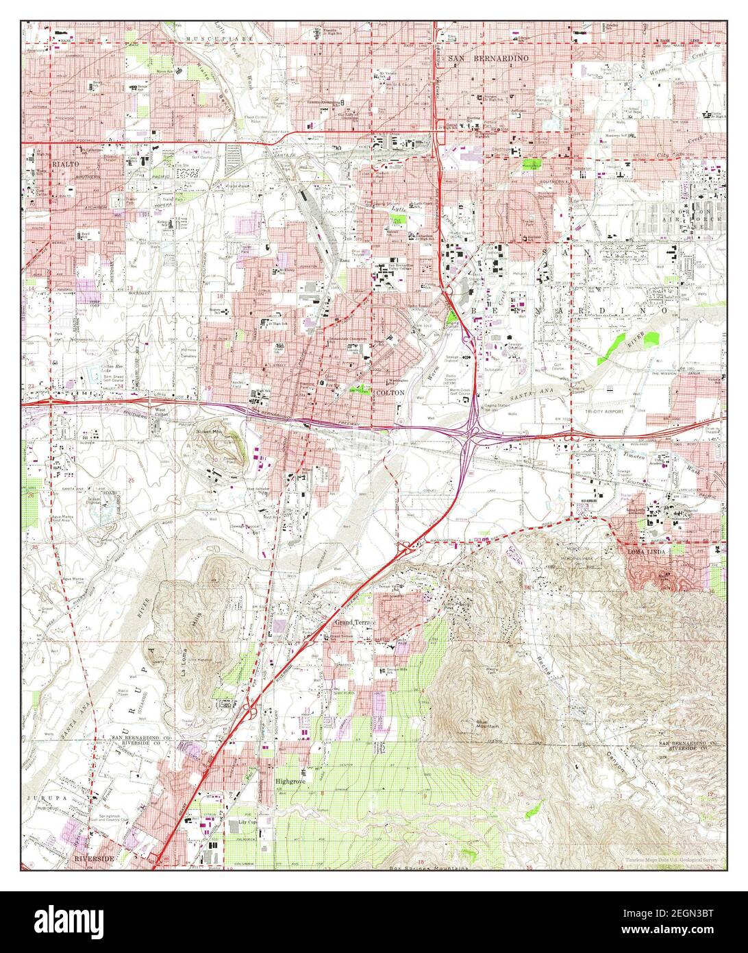 Old california map san bernardino hi-res stock photography and images ...