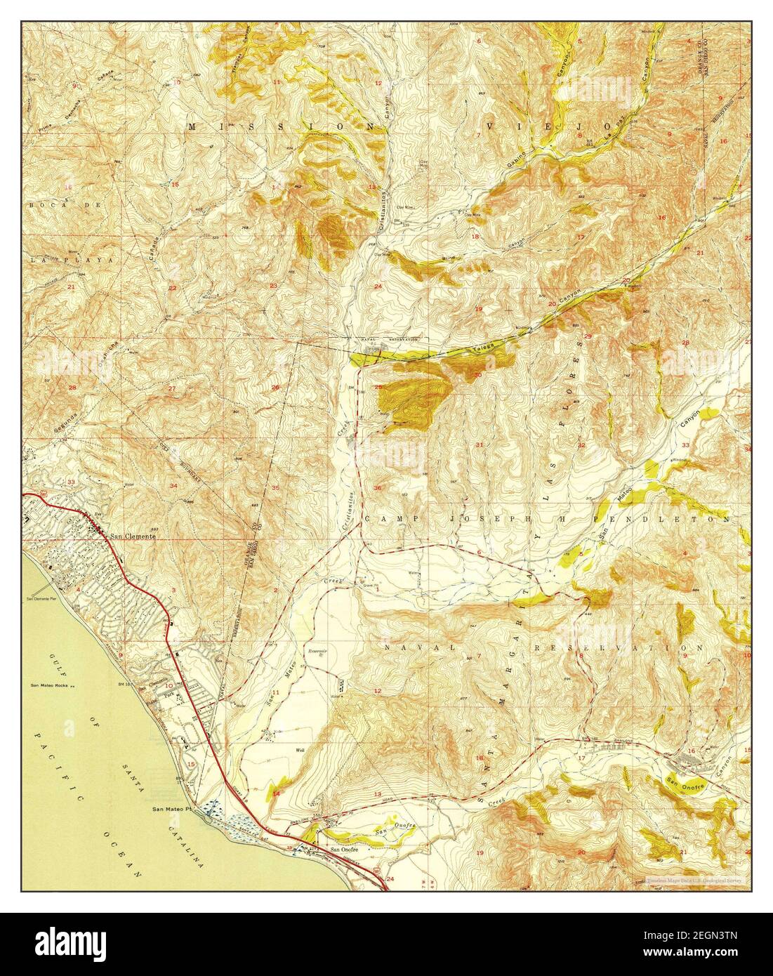 San Clemente, California, map 1949, 1:24000, United States of America ...