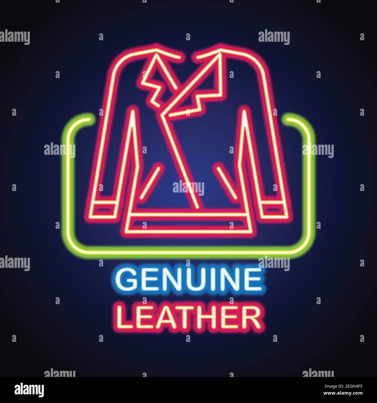 genuine leather neon sign for genuine leather leather store plank ...