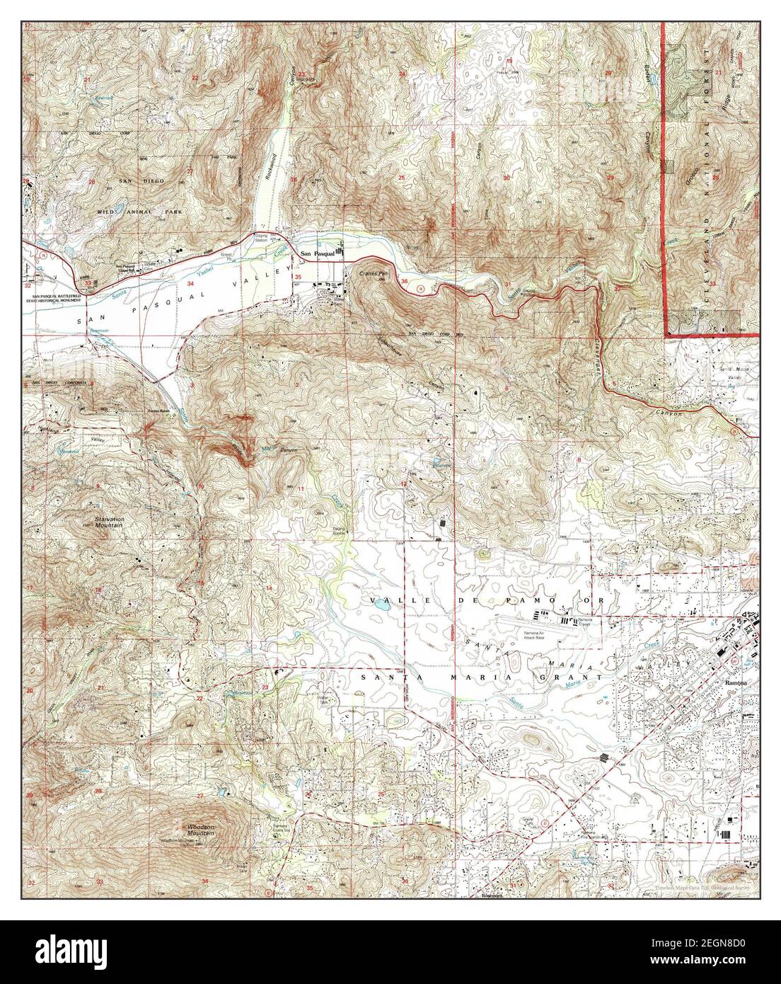 San Pasqual, California, map 1997, 1:24000, United States of America by ...