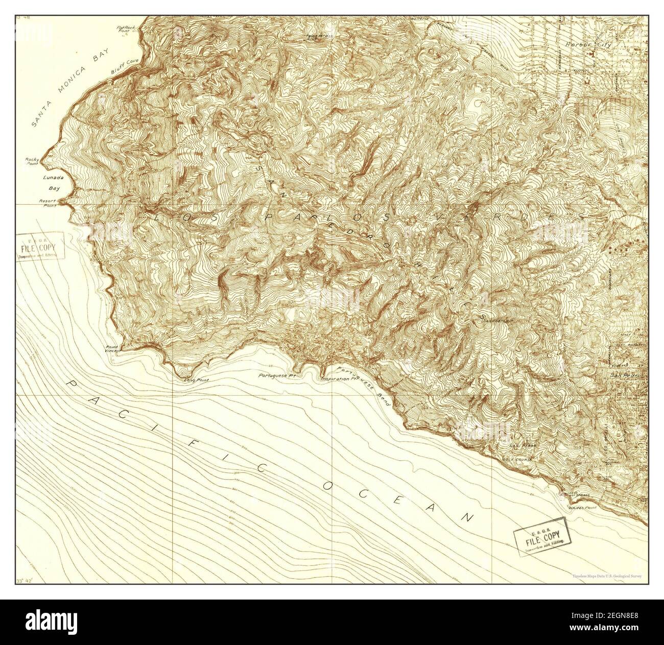San Pedro Hills, California, map 1925, 1:24000, United States of ...