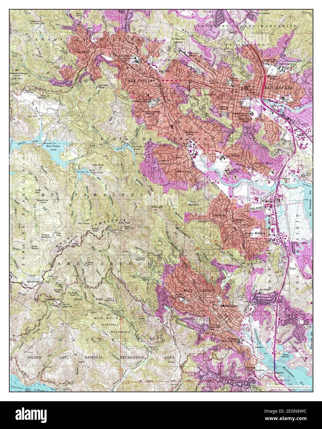San Rafael, California, map 1954, 1:24000, United States of America by ...