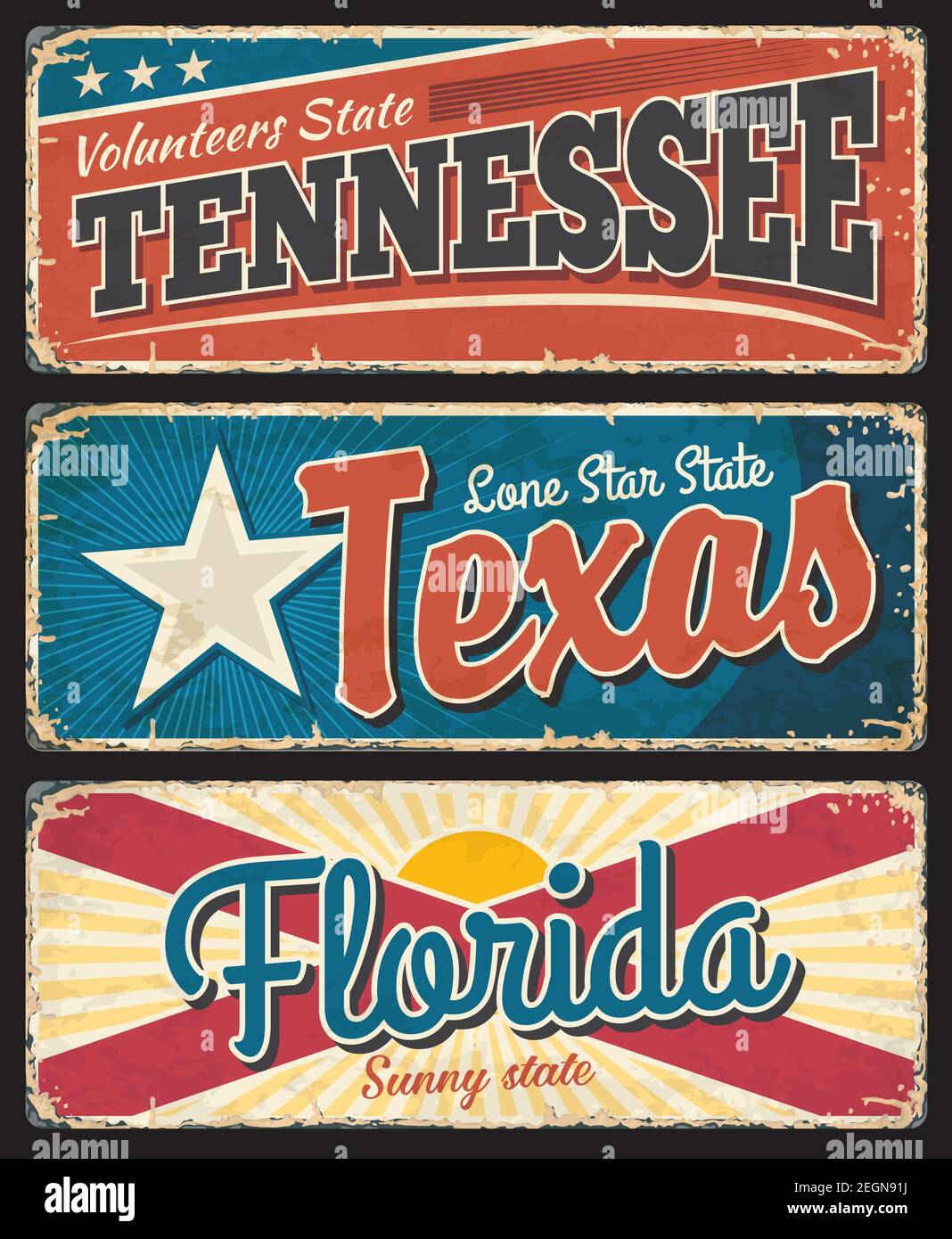 Welcome to state signage Stock Vector Images - Alamy