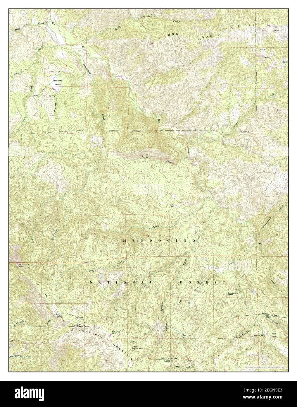 Sanhedrin Mtn, California, map 1966, 1:24000, United States of America ...