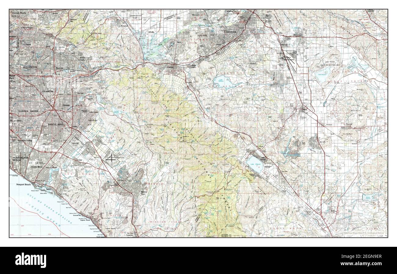 Santa Ana, California, map 1983, 1:100000, United States of America by ...