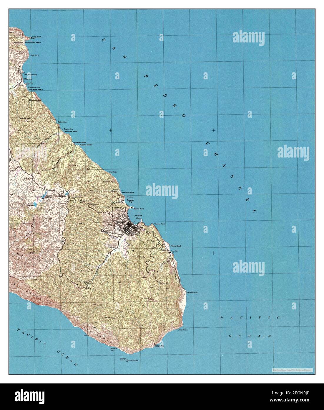 Santa Catalina East, California, map 1943, 1:24000, United States of ...