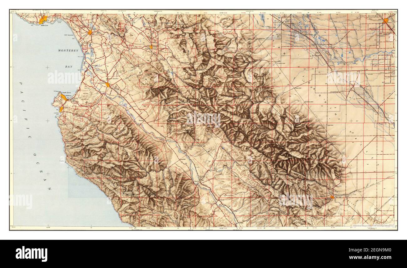 Santa Cruz County Map High Resolution Stock Photography and Images - Alamy