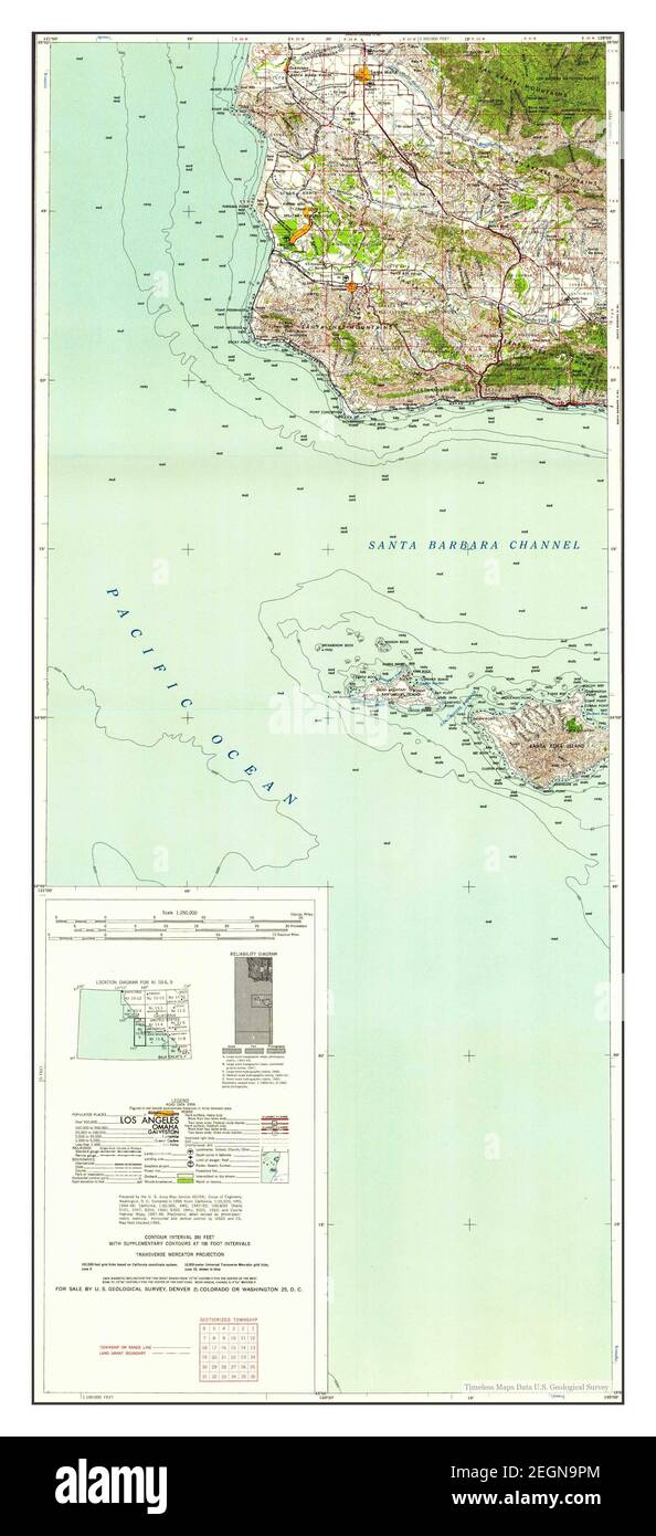 Santa Maria, California, map 1958, 1:250000, United States of America ...