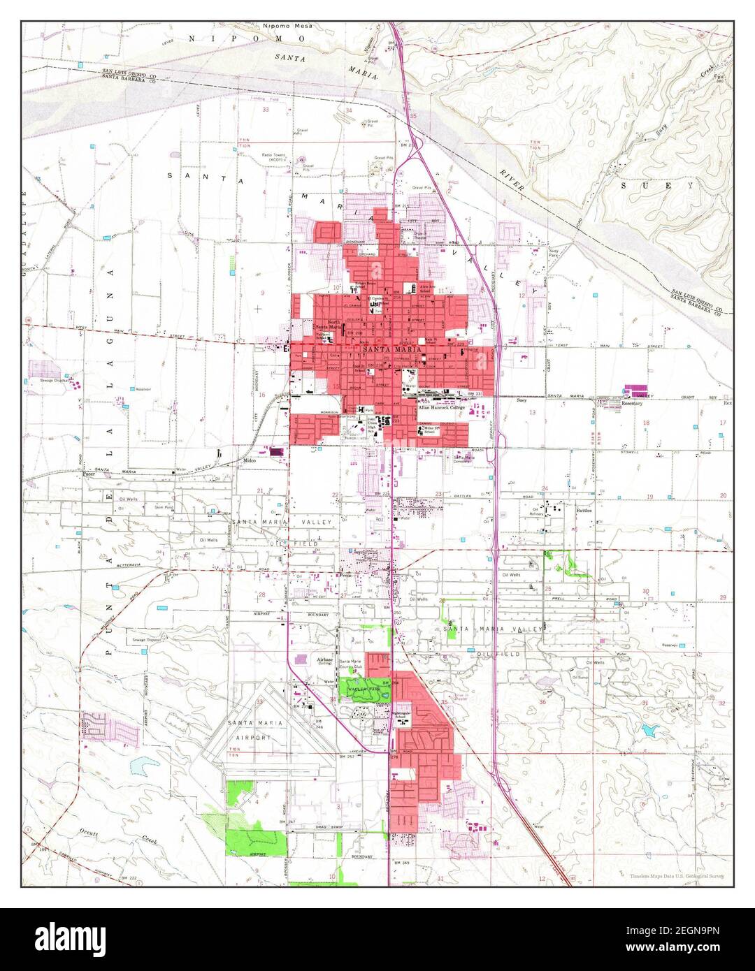 Santa Maria, California, map 1959, 1:24000, United States of America by ...