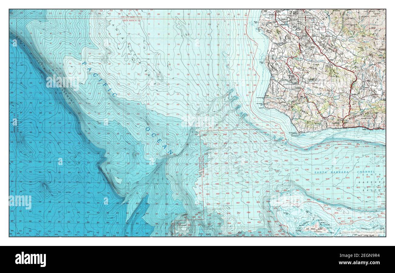 Santa Maria, California, map 1989, 1:250000, United States of America ...