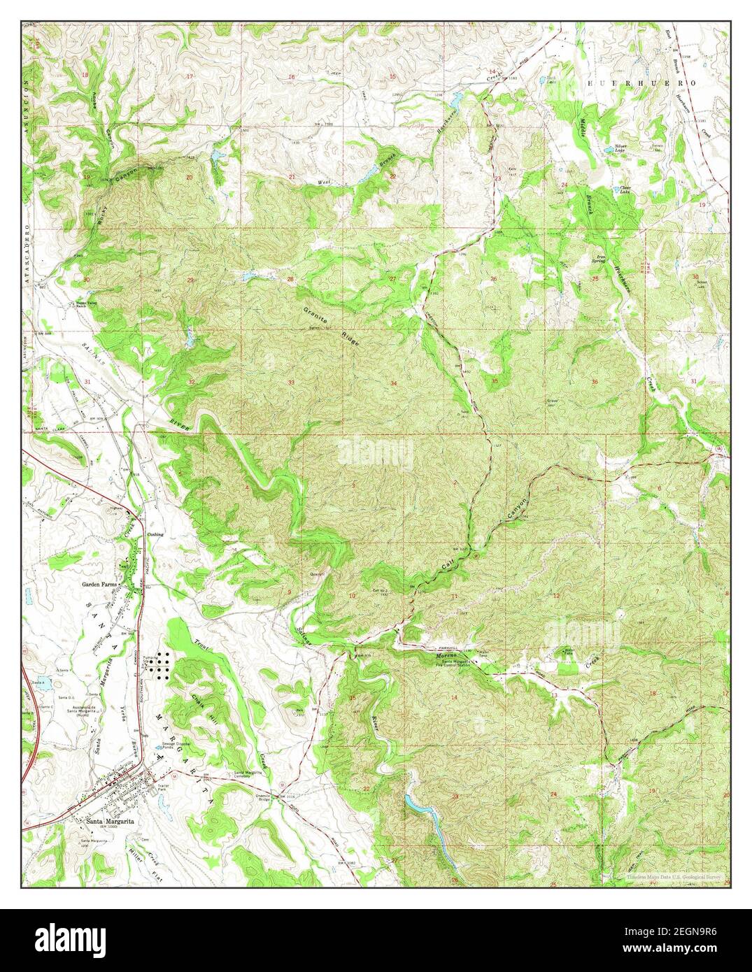 Santa Margarita, California, map 1965, 1:24000, United States of ...