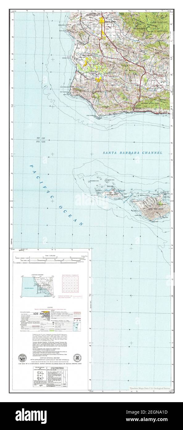 Santa Maria, California, map 1956, 1:250000, United States of America ...