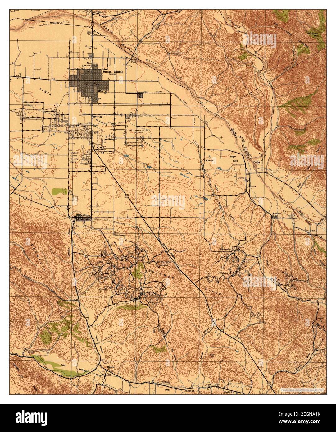 Santa maria california map hi-res stock photography and images - Alamy