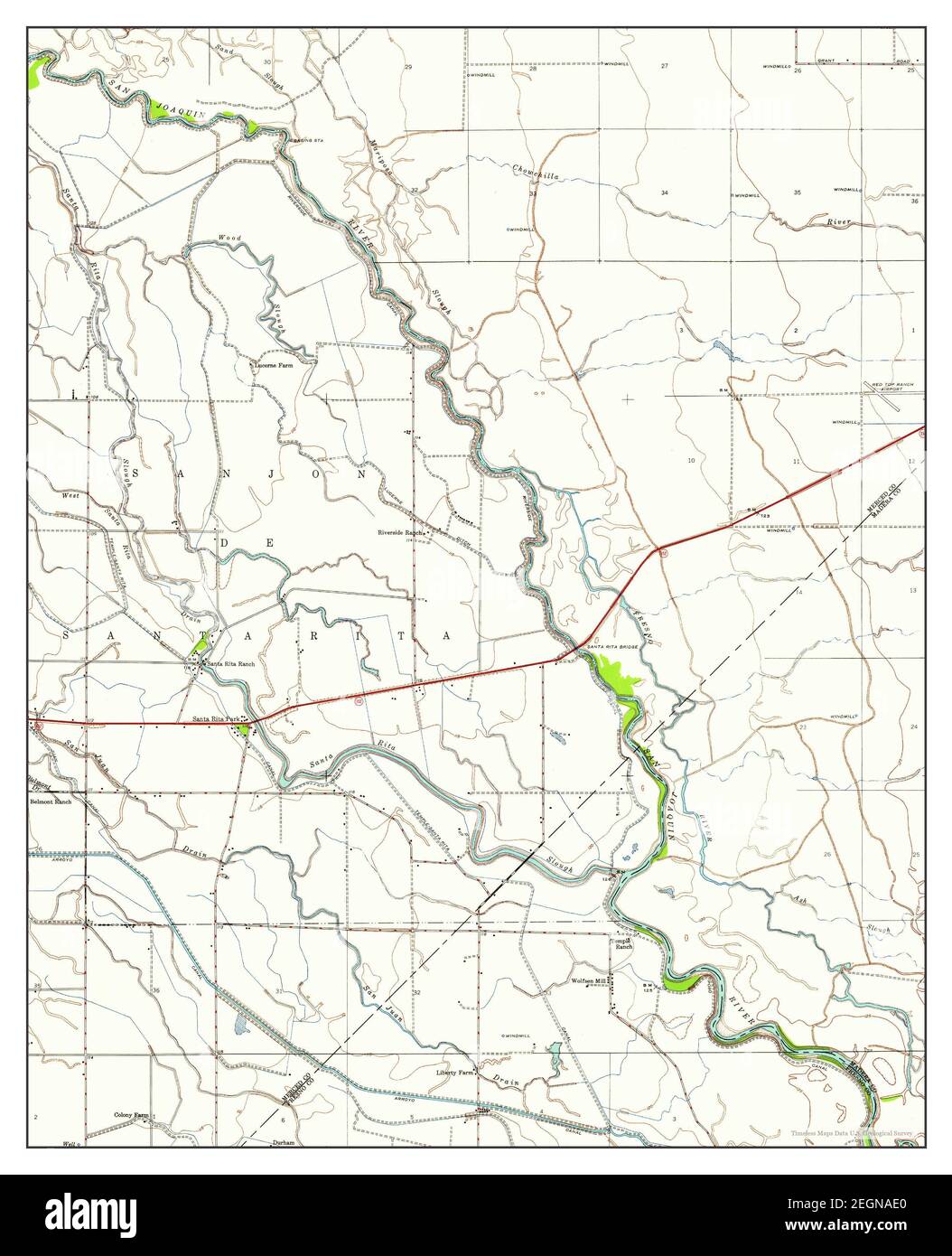 Santa Rita Bridge, California, map 1916, 1:24000, United States of ...