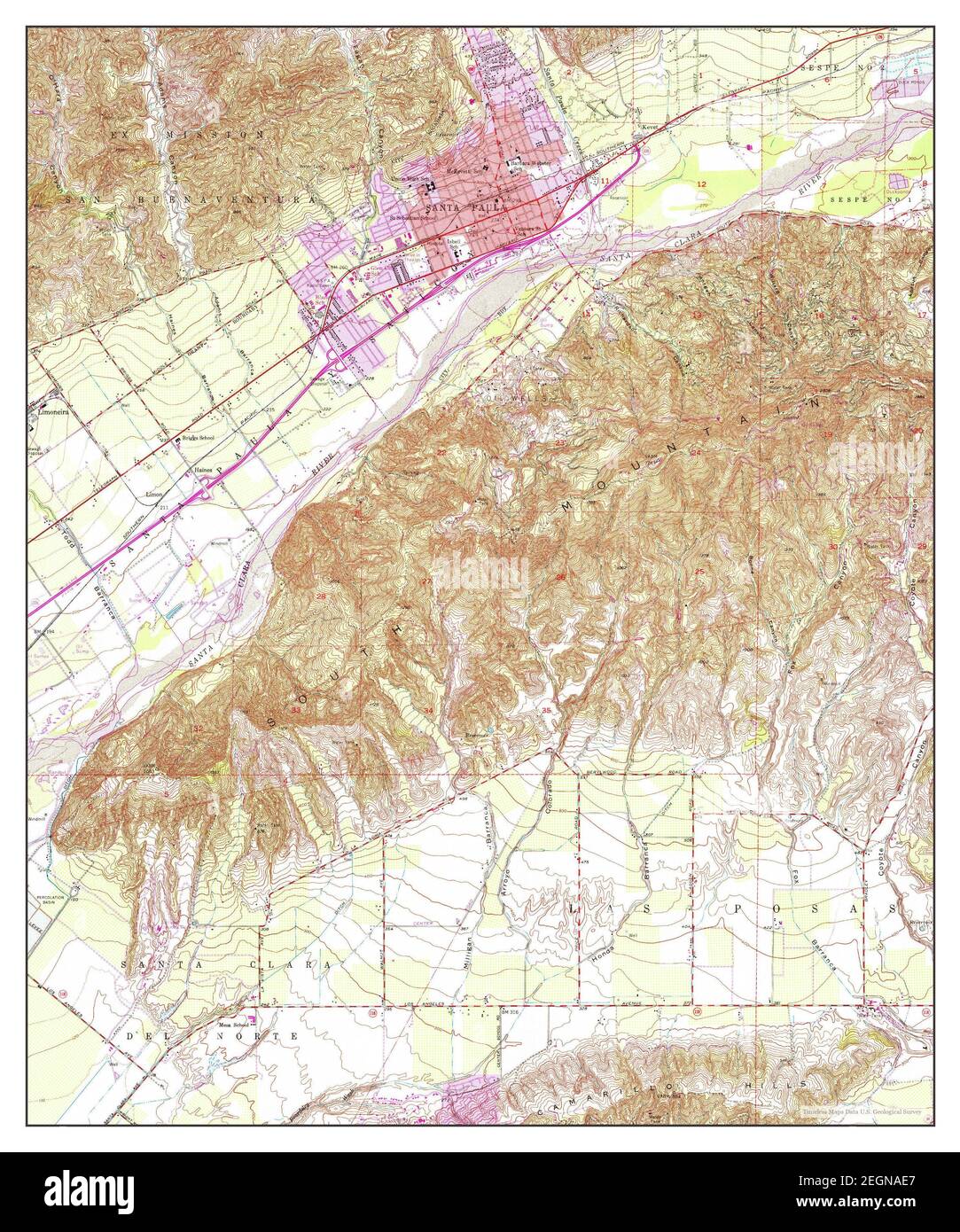 Santa paula california map Cut Out Stock Images & Pictures - Alamy