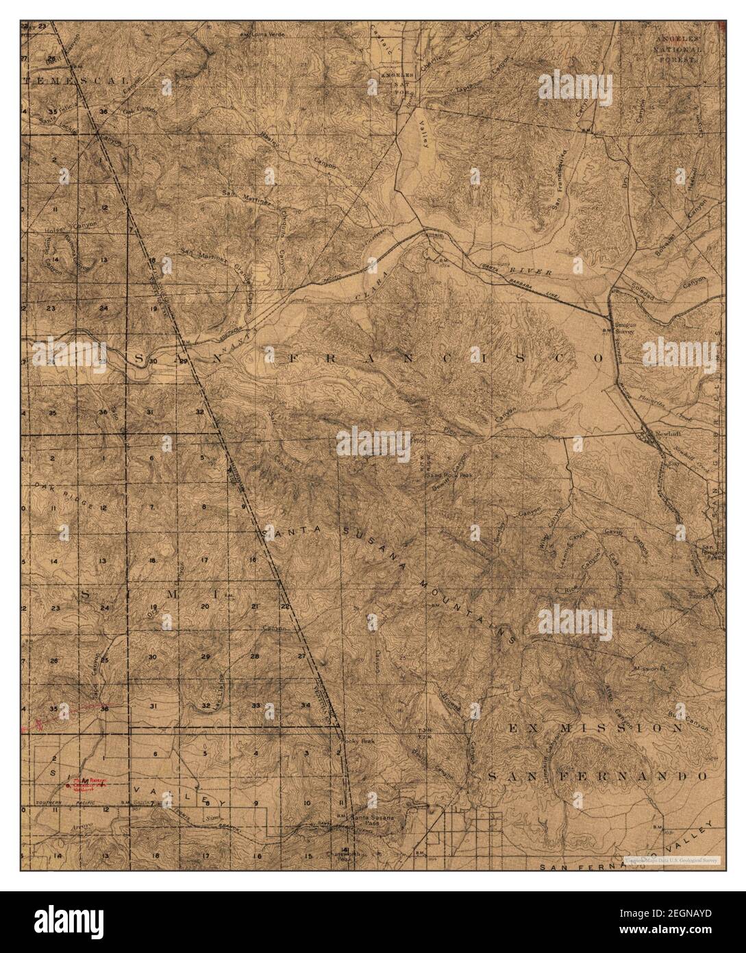 Santa Susana, California, map 1903, 1:62500, United States of America ...