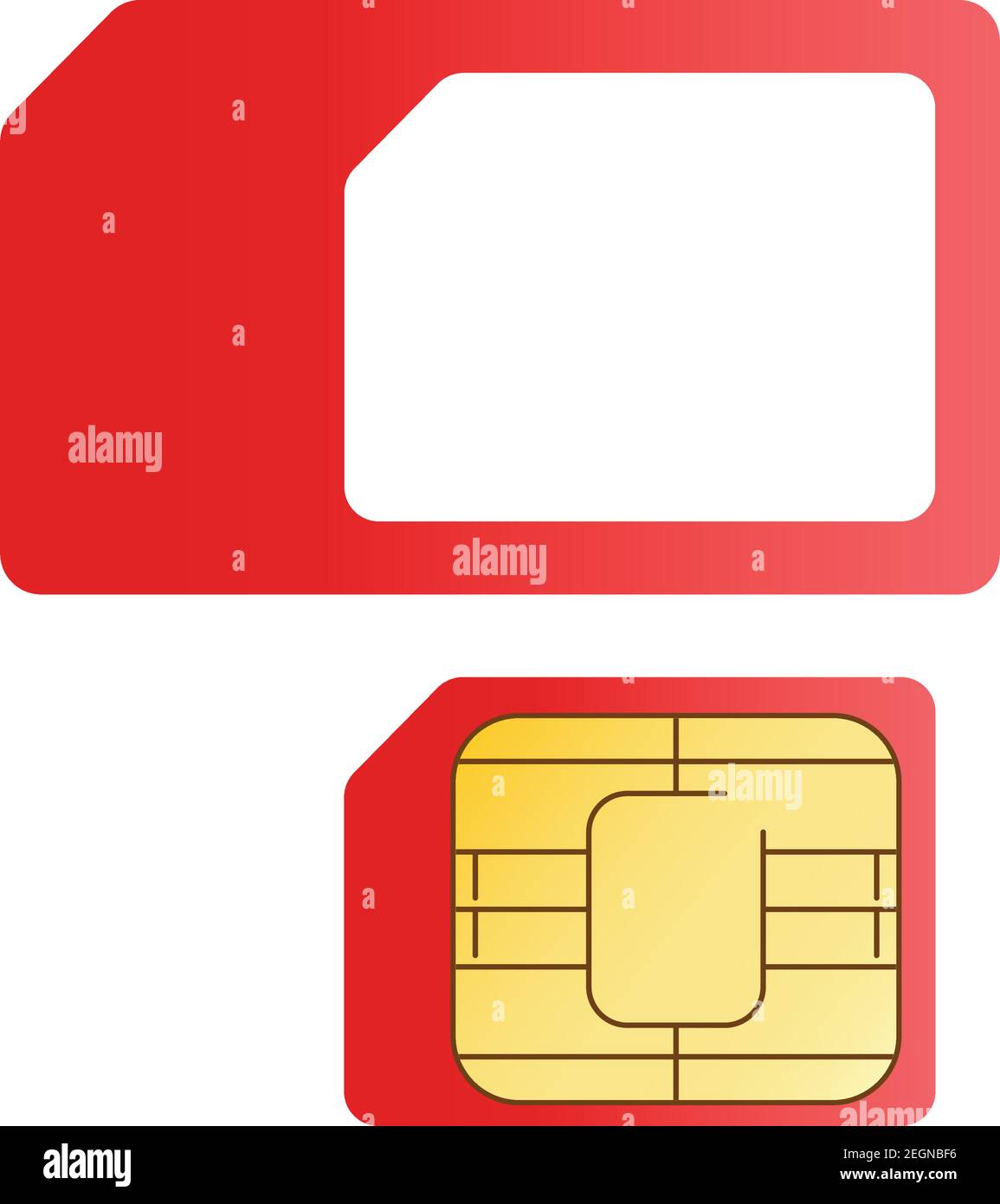 sim card chip card isolated on white background. vector illustration ...