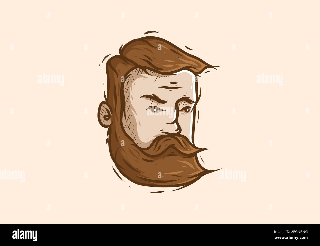 Beard man head illustration drawing design Stock Vector Image & Art - Alamy