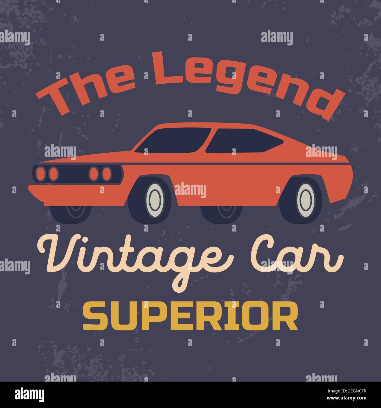 vintage car emblem logo isolated on white background. vector ...