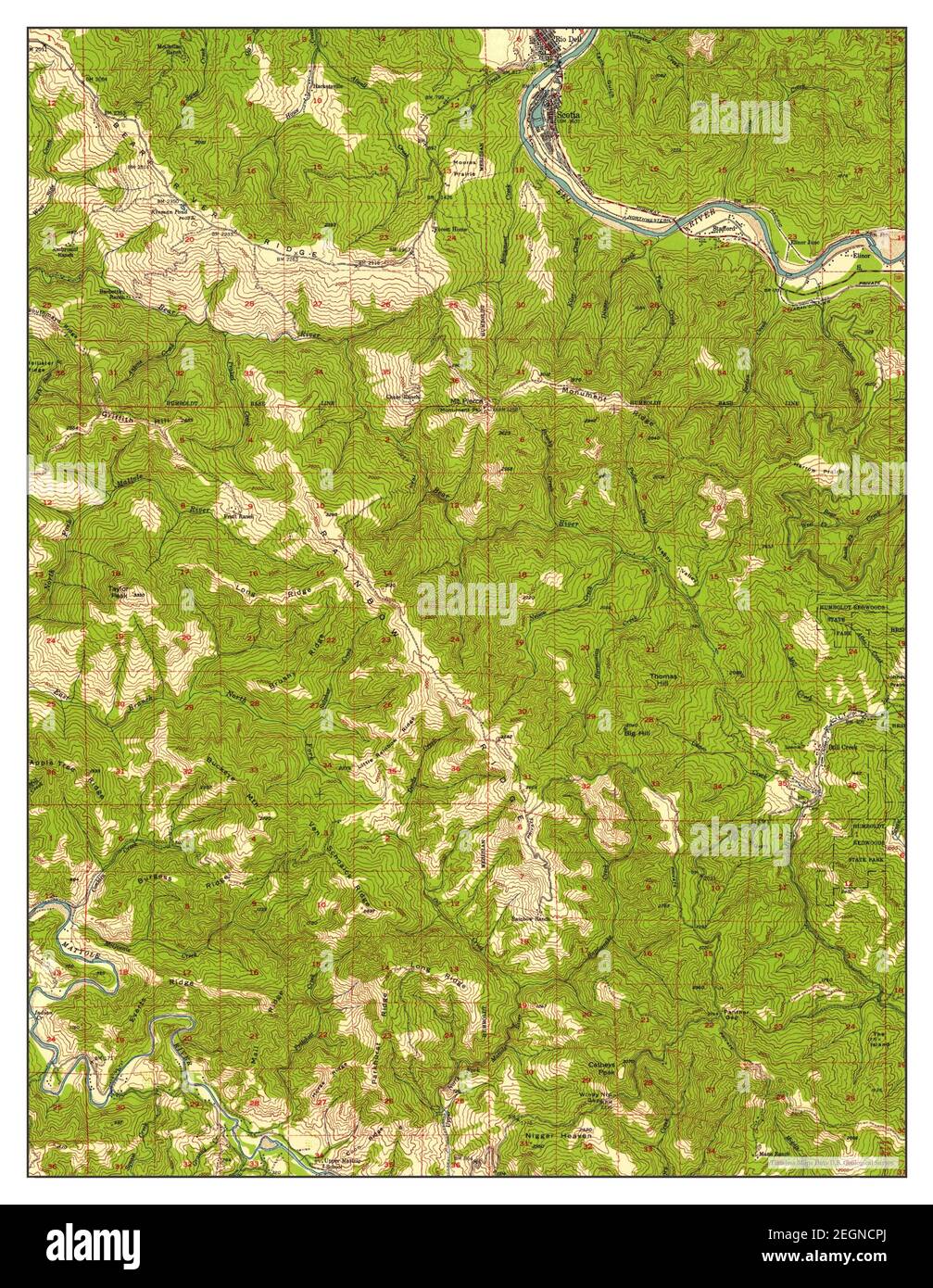 Scotia, California, map 1950, 1:62500, United States of America by ...
