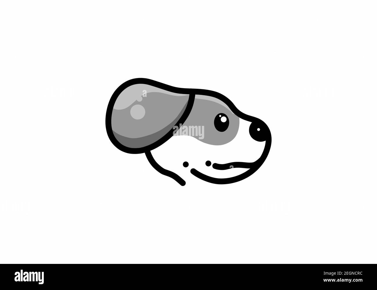 Simple dog head illustration vector design Stock Vector Image & Art - Alamy
