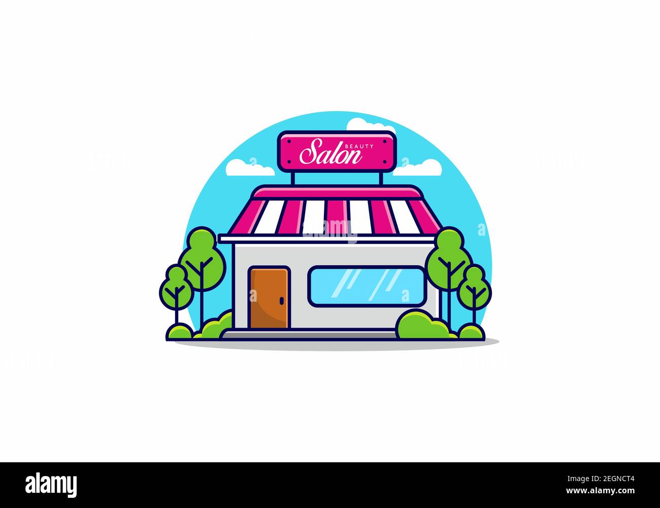 Building pink facade Cut Out Stock Images & Pictures - Alamy