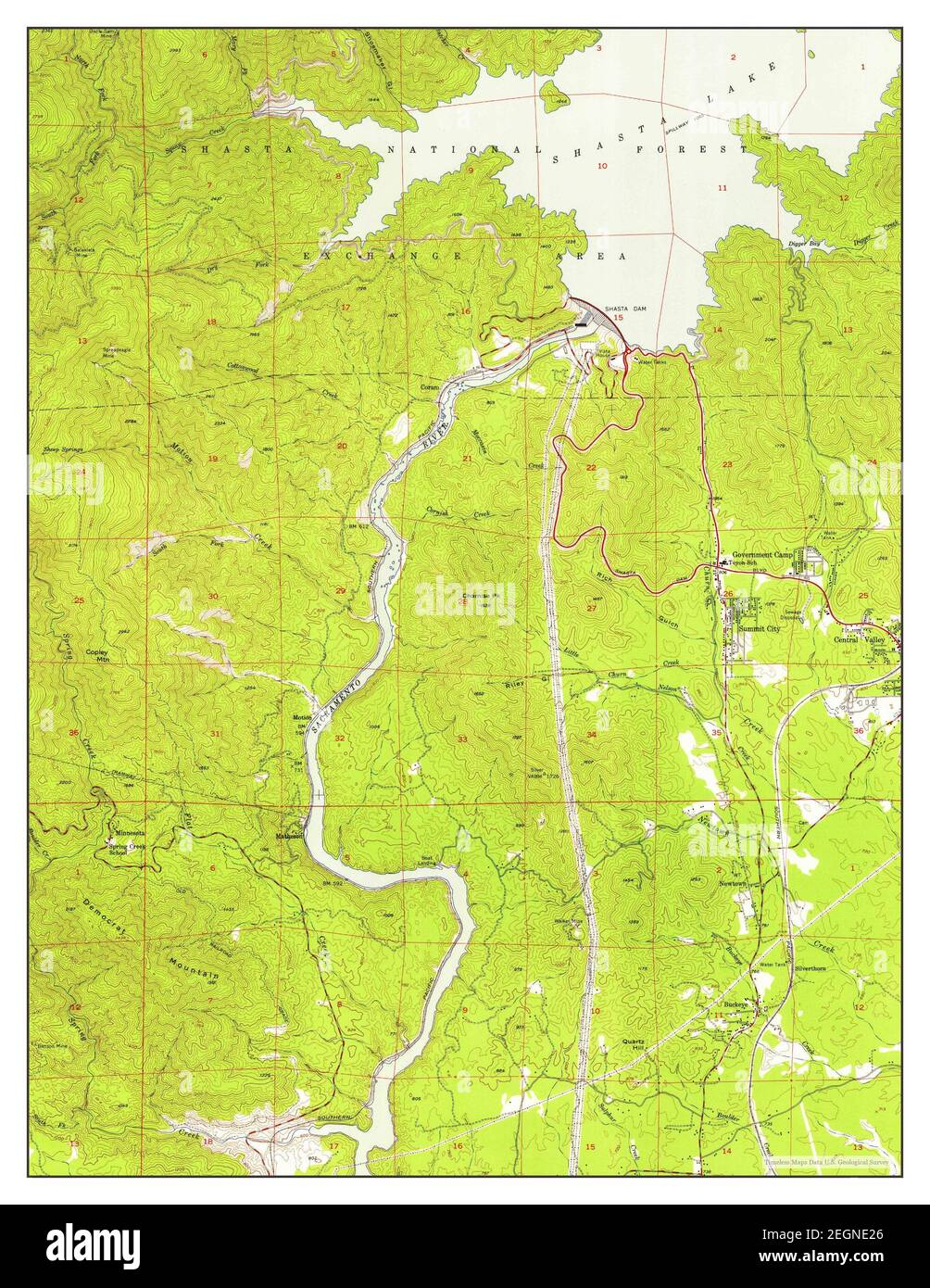 Shasta county map hi-res stock photography and images - Alamy