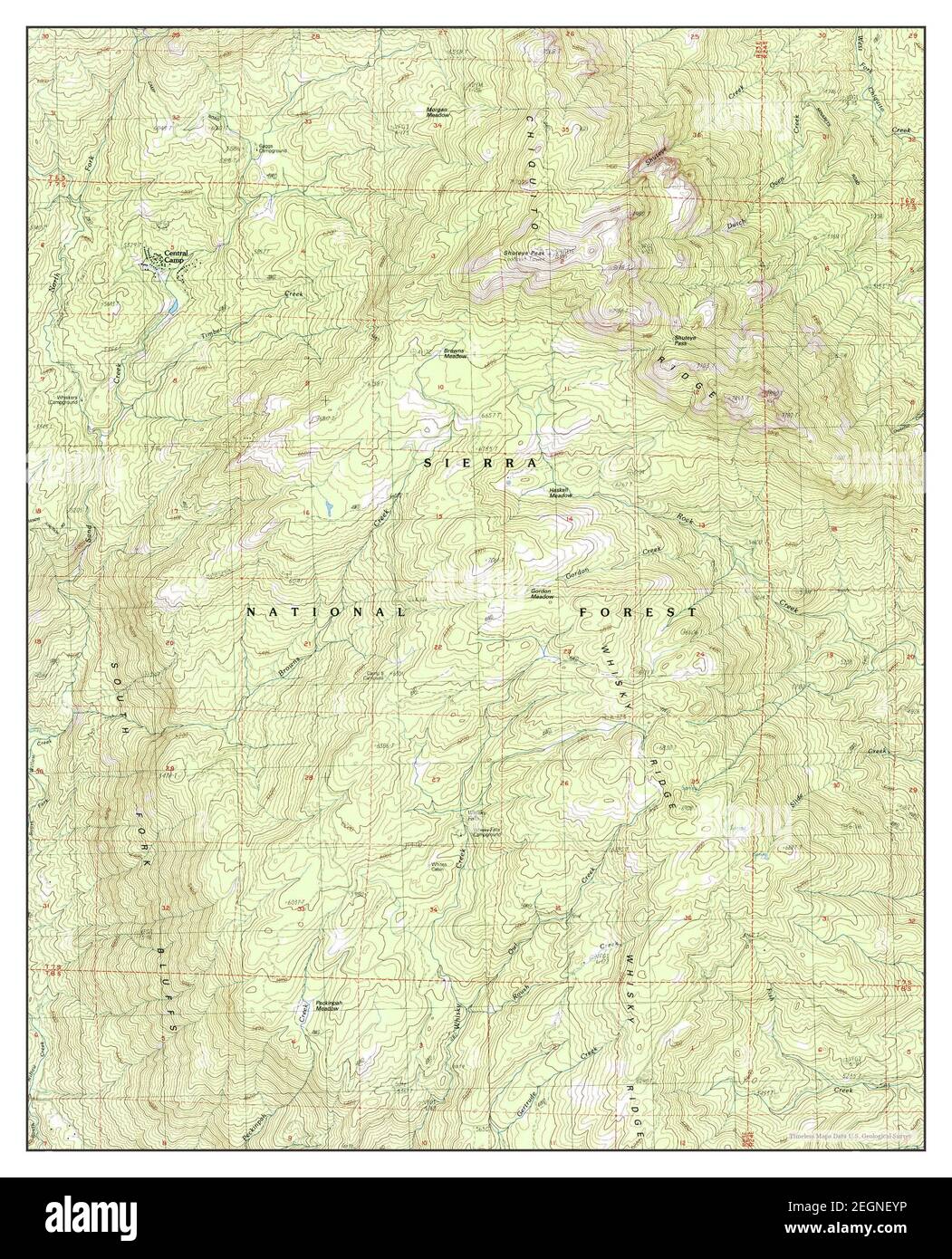 Shuteye Peak, California, map 1990, 1:24000, United States of America ...