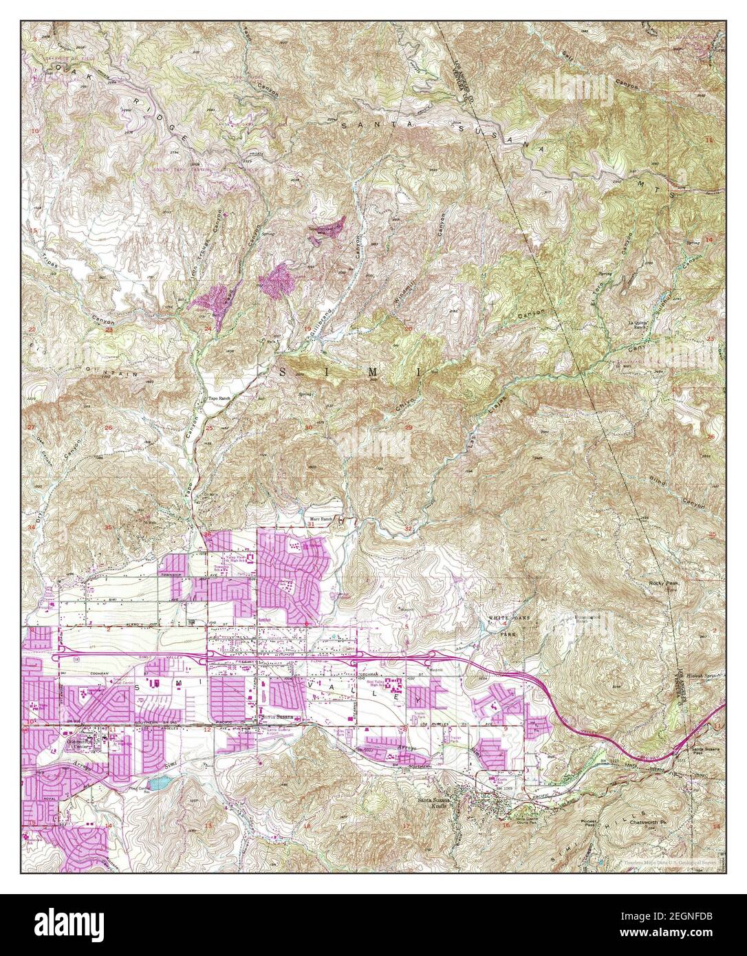 Map of simi valley hi-res stock photography and images - Alamy