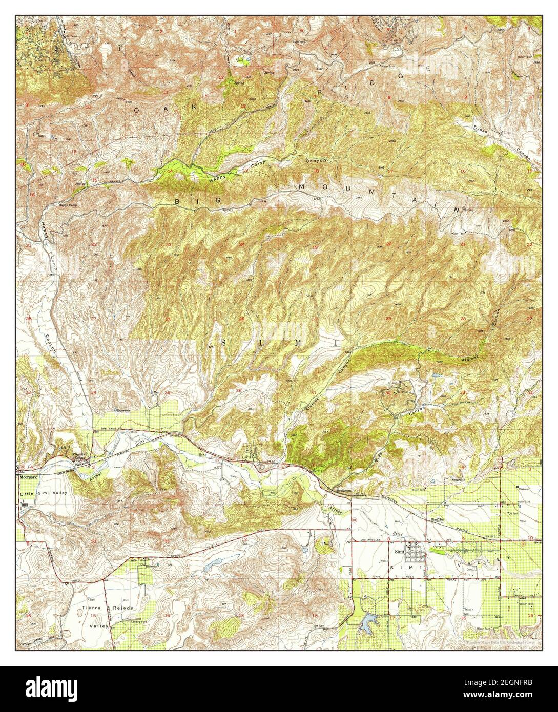 Simi, California, map 1951, 1:24000, United States of America by ...