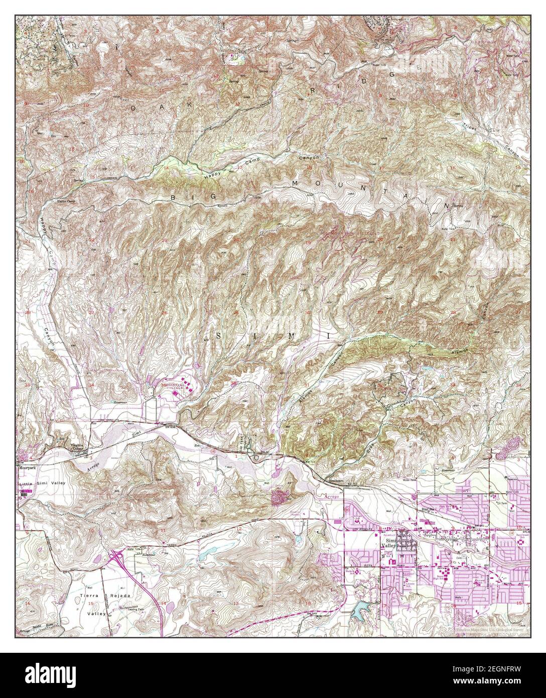 Map of simi valley hi-res stock photography and images - Alamy