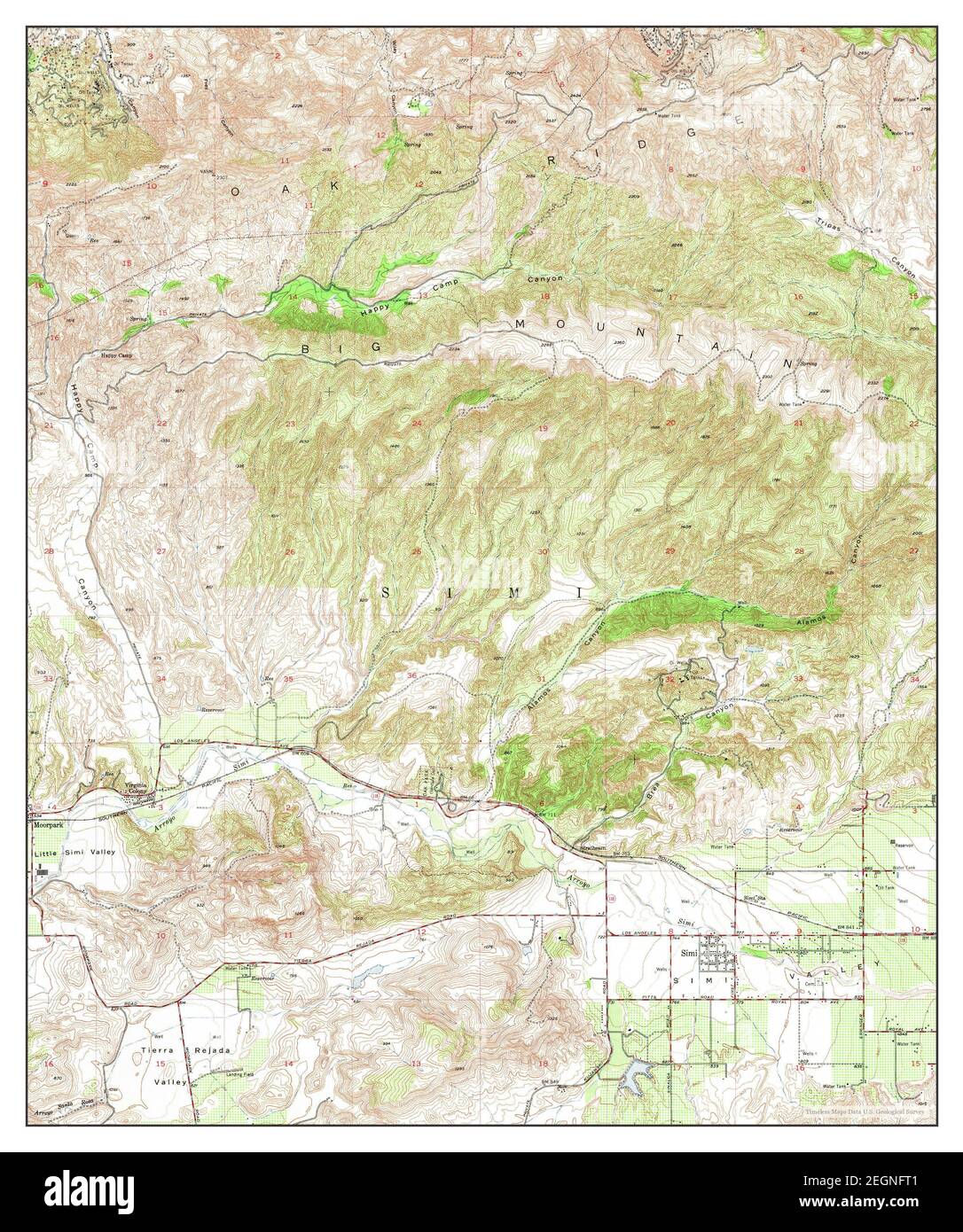 Simi, California, map 1951, 1:24000, United States of America by ...