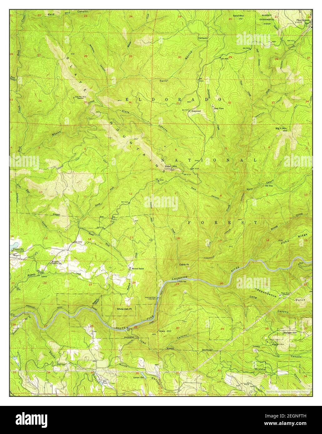 Slate Mtn, California, map 1950, 1:24000, United States of America by ...