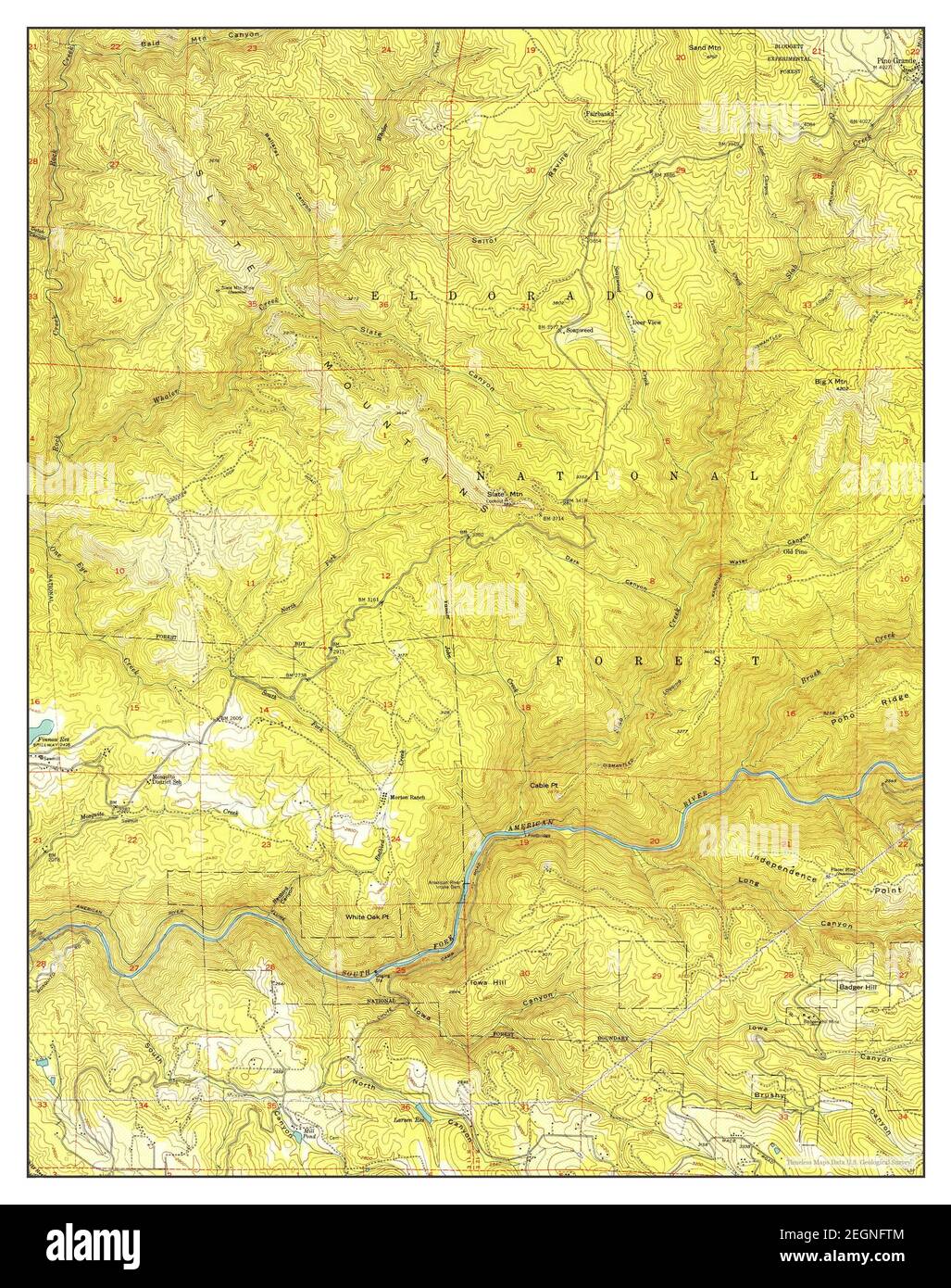 Slate Mtn, California, map 1950, 1:24000, United States of America by ...
