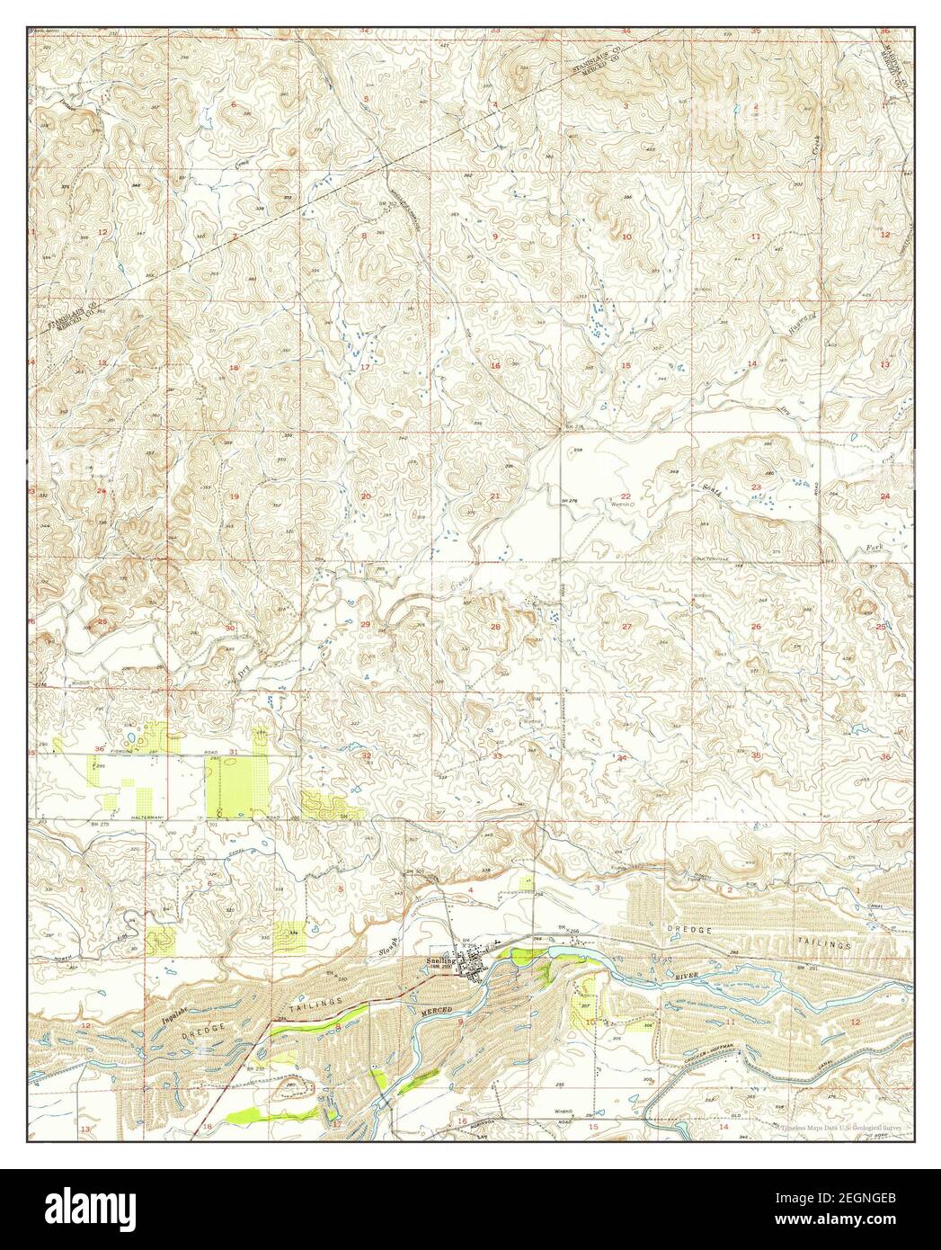 Snelling, California, map 1953, 1:24000, United States of America by ...