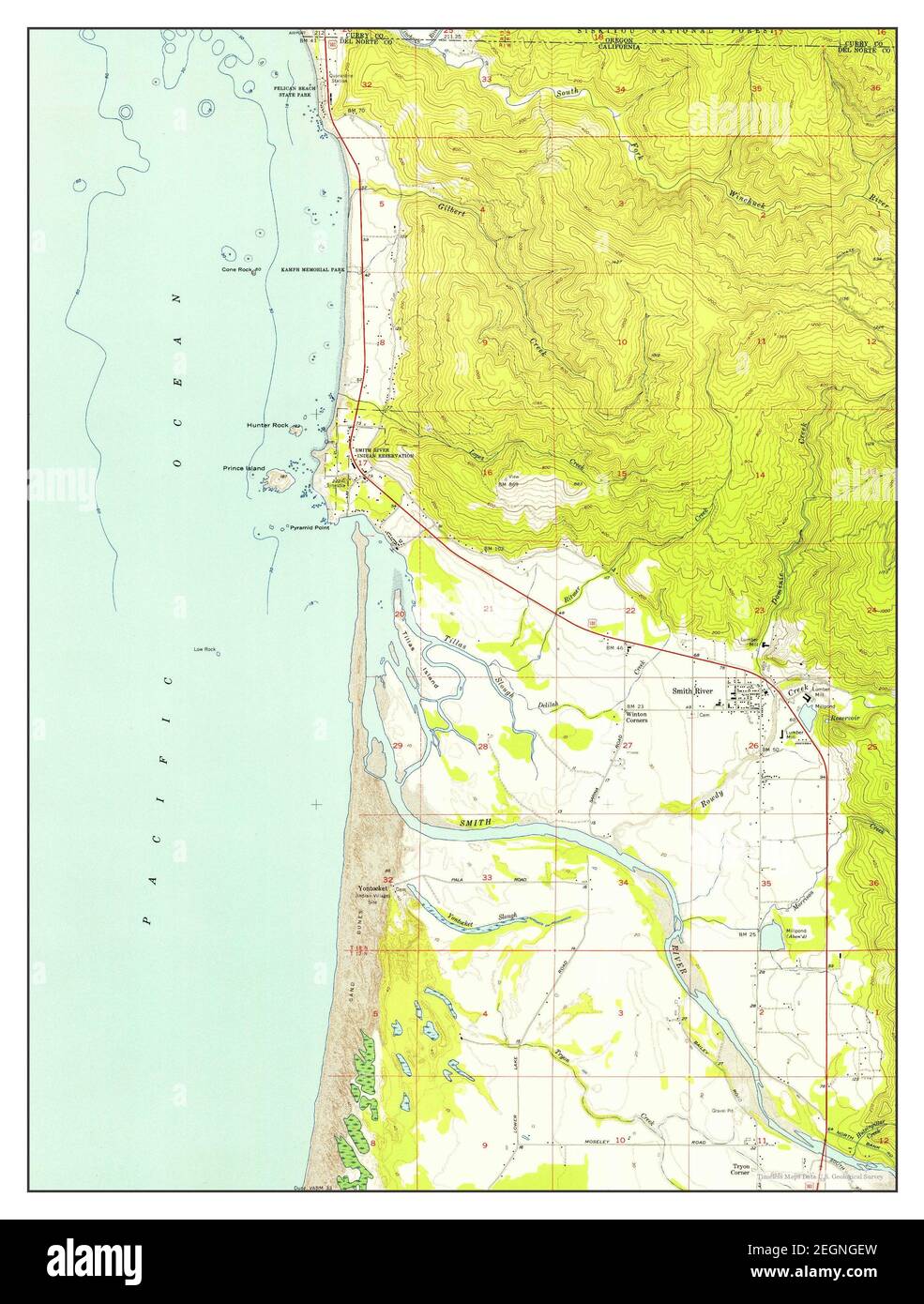 Smith River, California, map 1956, 1:24000, United States of America by ...