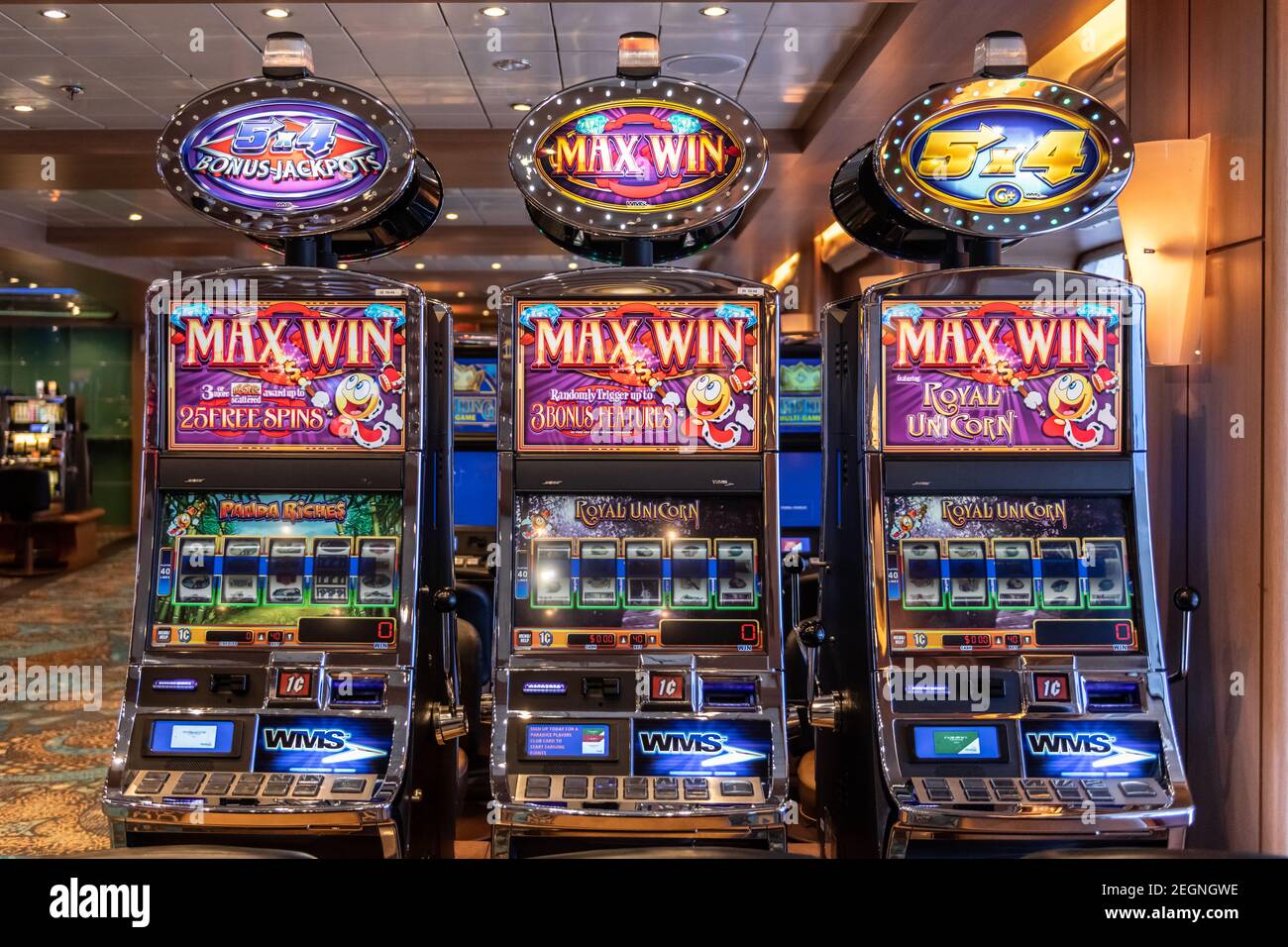 Slot machine in the Grand Celebration Cruise Ship from Bahamas Paradise ...