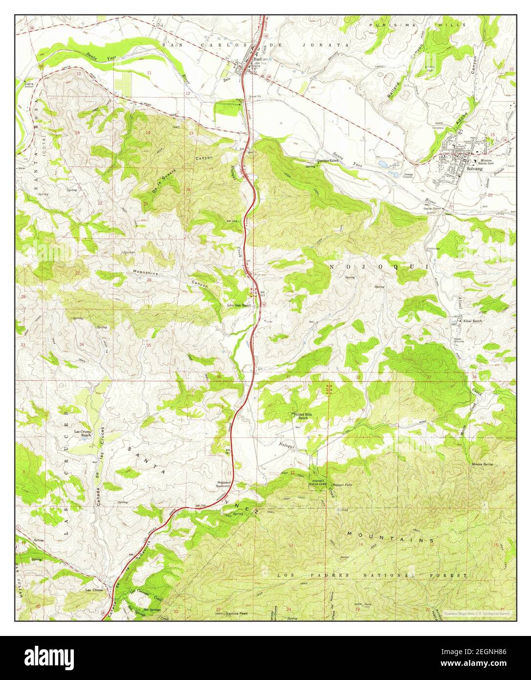 Solvang, California, map 1959, 1:24000, United States of America by ...