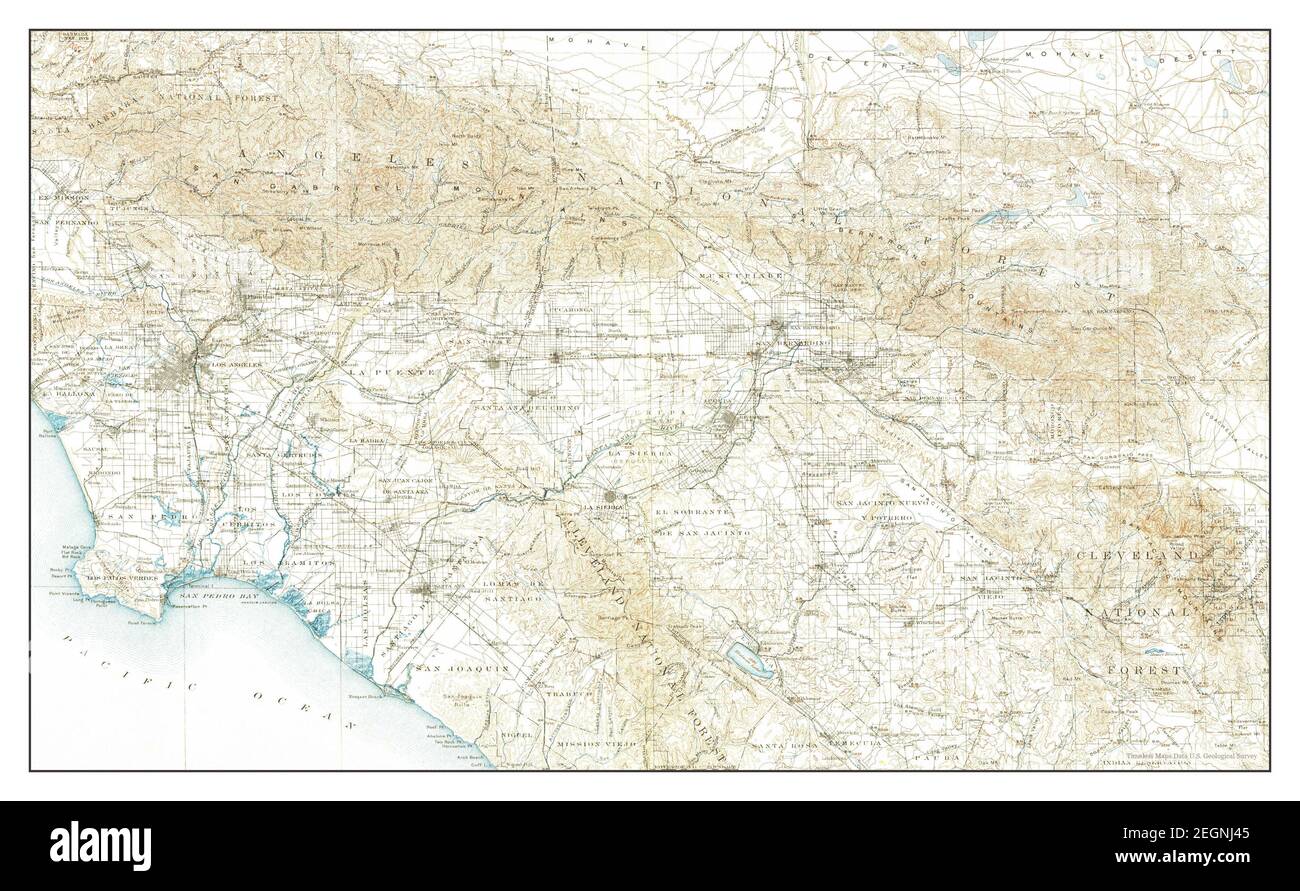 Southern California Sheet No 1, California, map 1901, 1:250000, United ...