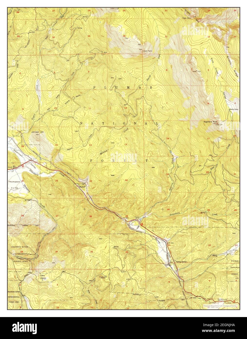 Spring Garden, California, map 1952, 1:24000, United States of America ...