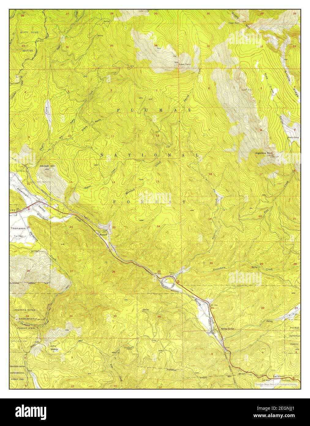 Spring Garden, California, map 1950, 1:24000, United States of America ...