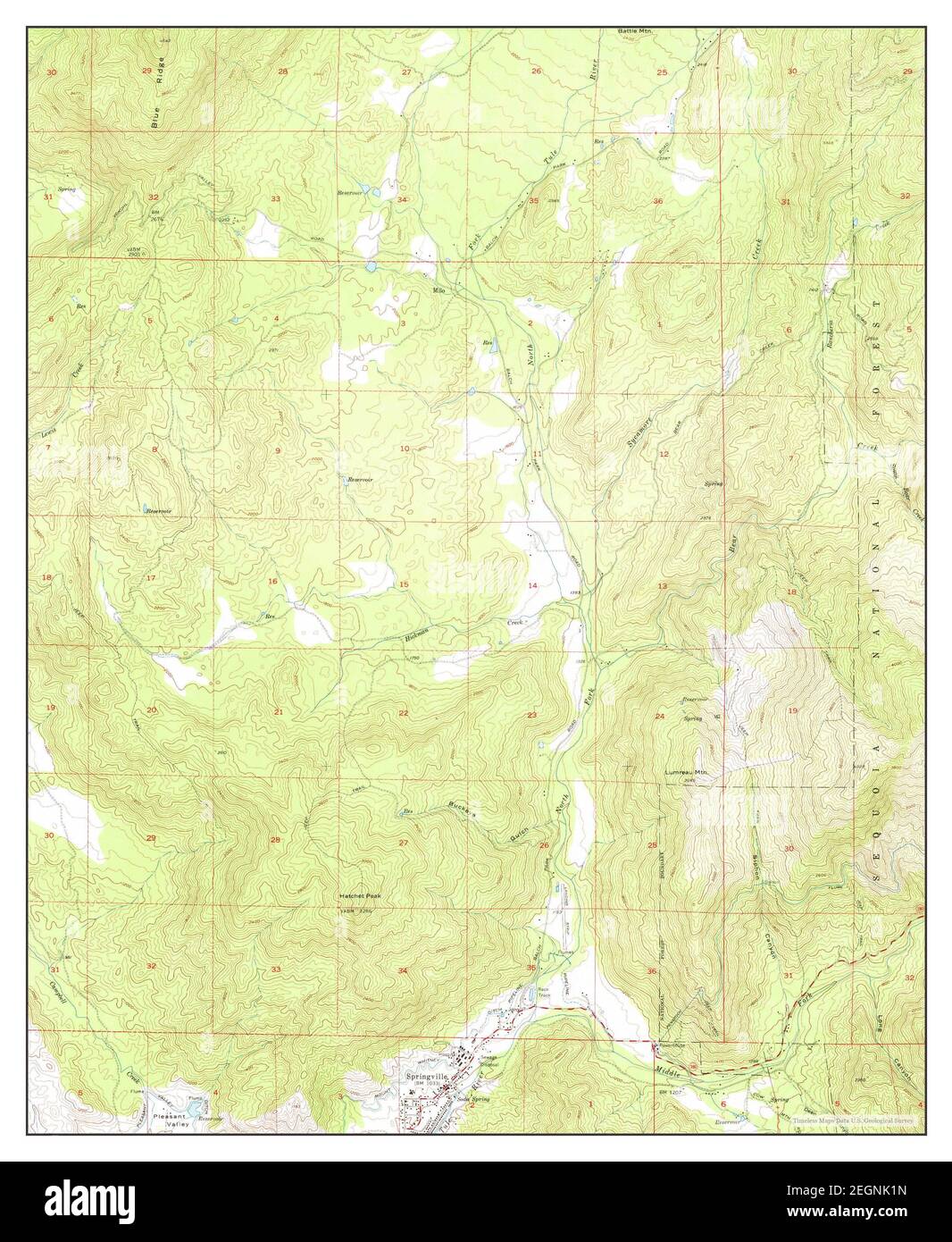 Springville map hi-res stock photography and images - Alamy