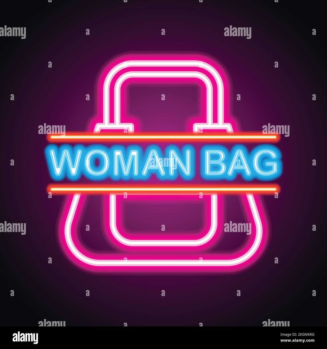 Neon bag Stock Vector Images - Alamy