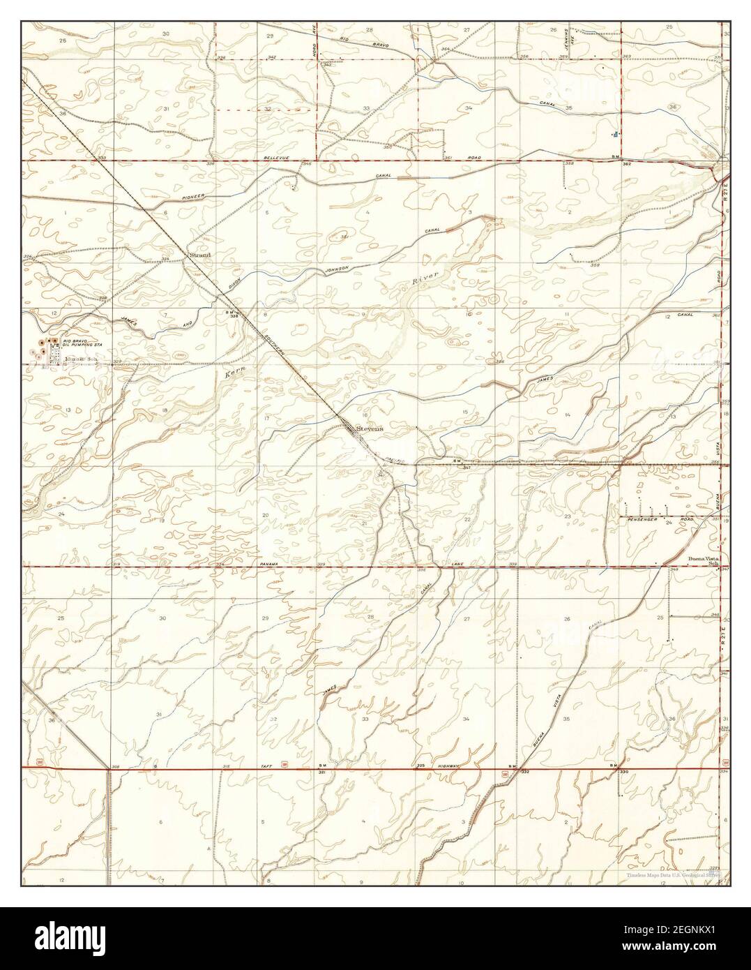 Stevens, California, map 1950, 1:24000, United States of America by ...