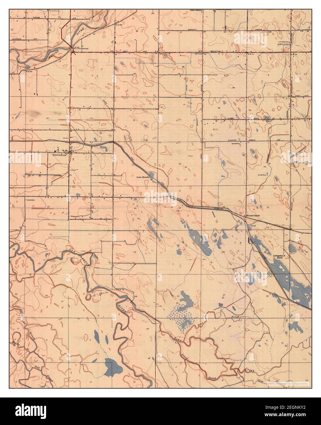Stevinson, California, map 1948, 1:24000, United States of America by ...