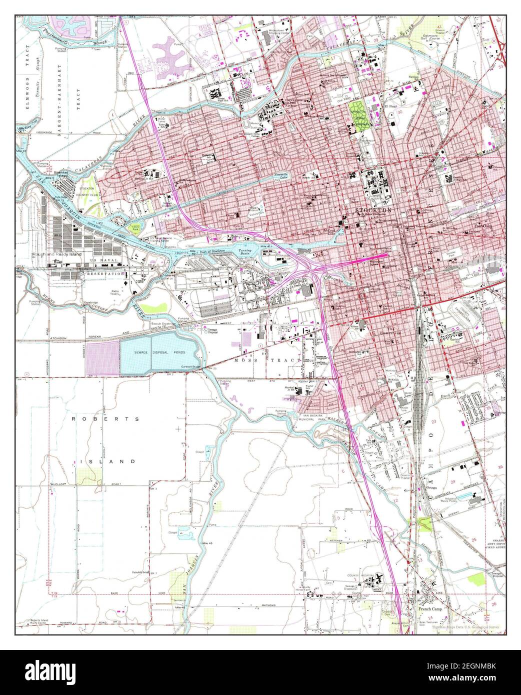Stockton West, California, map 1968, 1:24000, United States of America ...