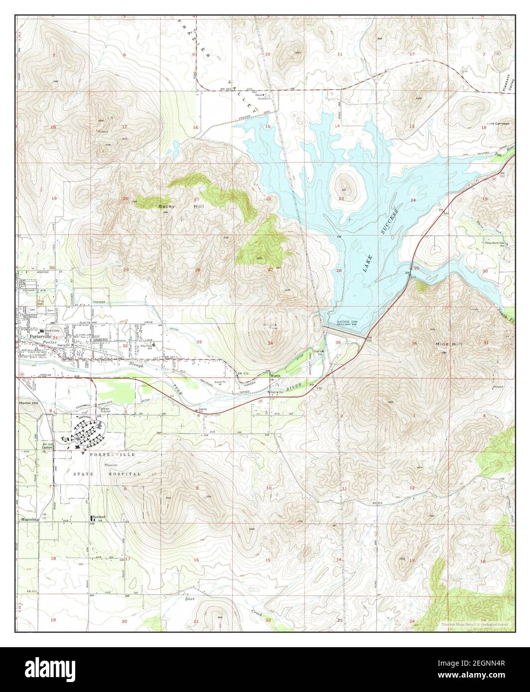 Success Dam, California, map 1956, 1:24000, United States of America by ...