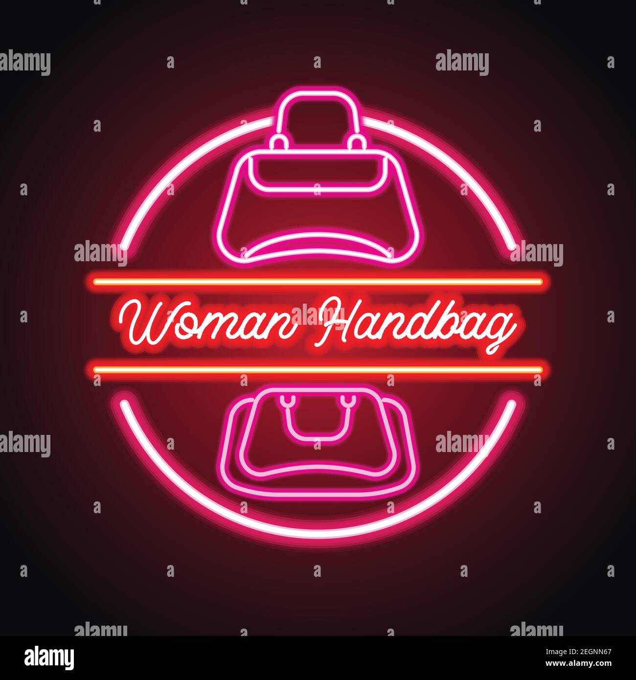 Neon bag Stock Vector Images - Alamy