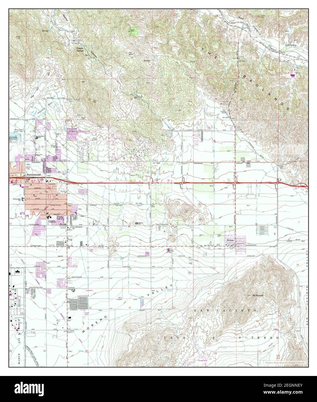 Sunnymead, California, map 1967, 1:24000, United States of America by ...