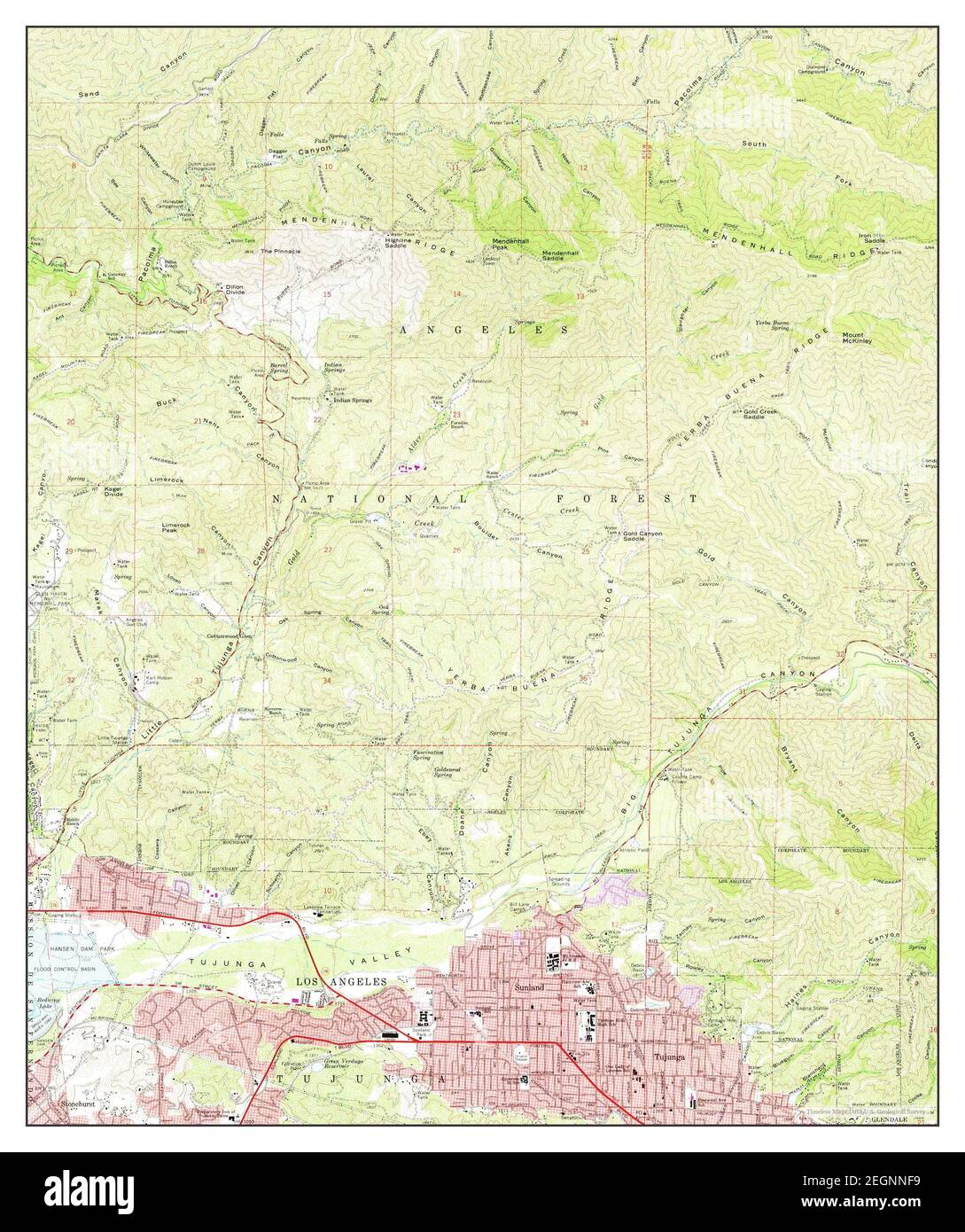 Sunland, California, map 1966, 1:24000, United States of America by ...